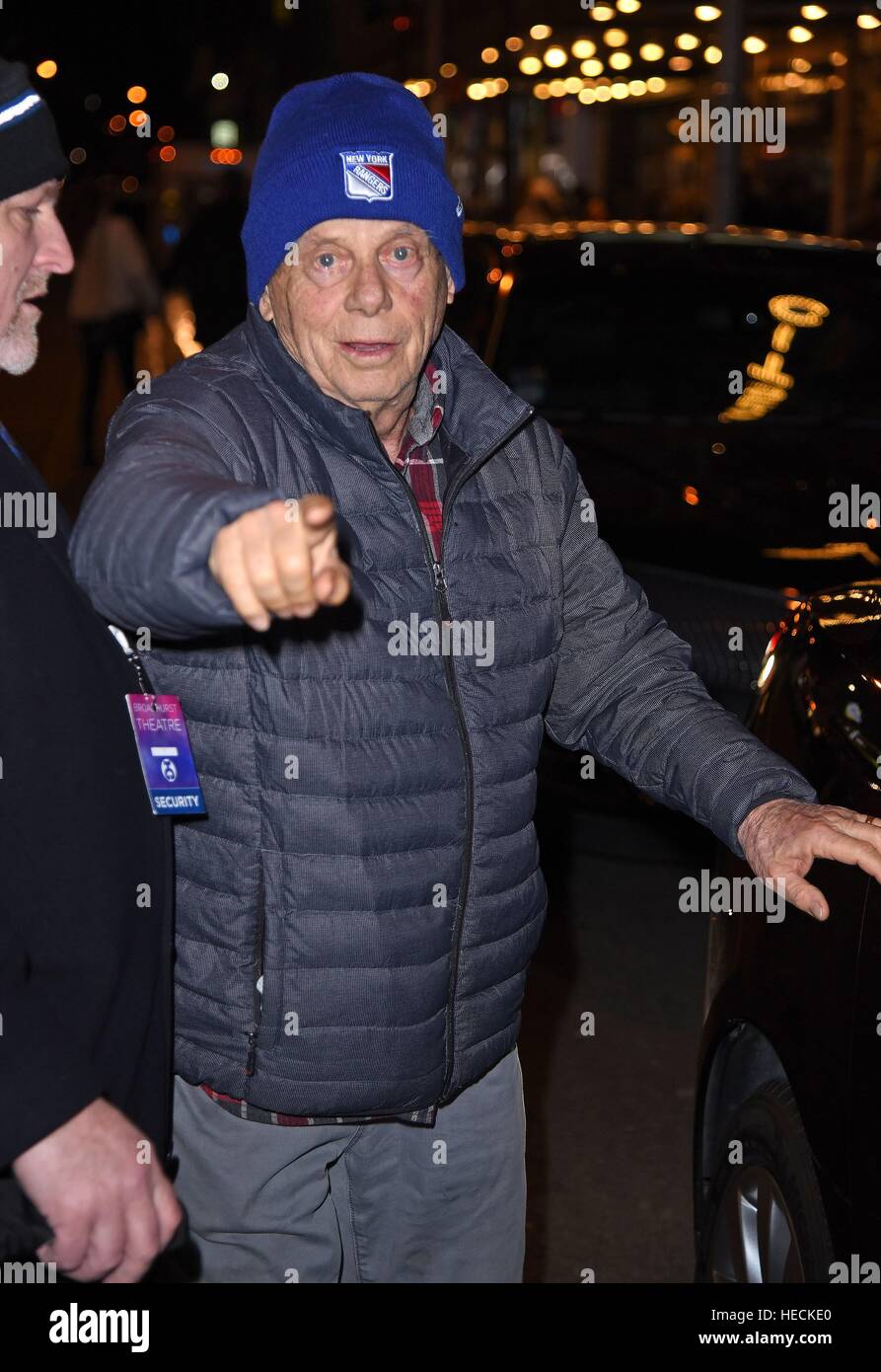 New York, NY, USA. 18th Dec, 2016. Robert Morse, exits the Broadhurst ...
