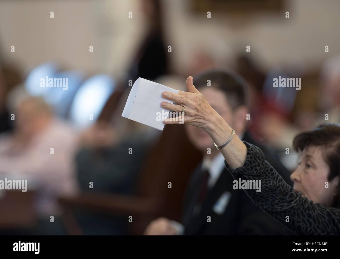 Woman collects ballot donald trump hi-res stock photography and images ...