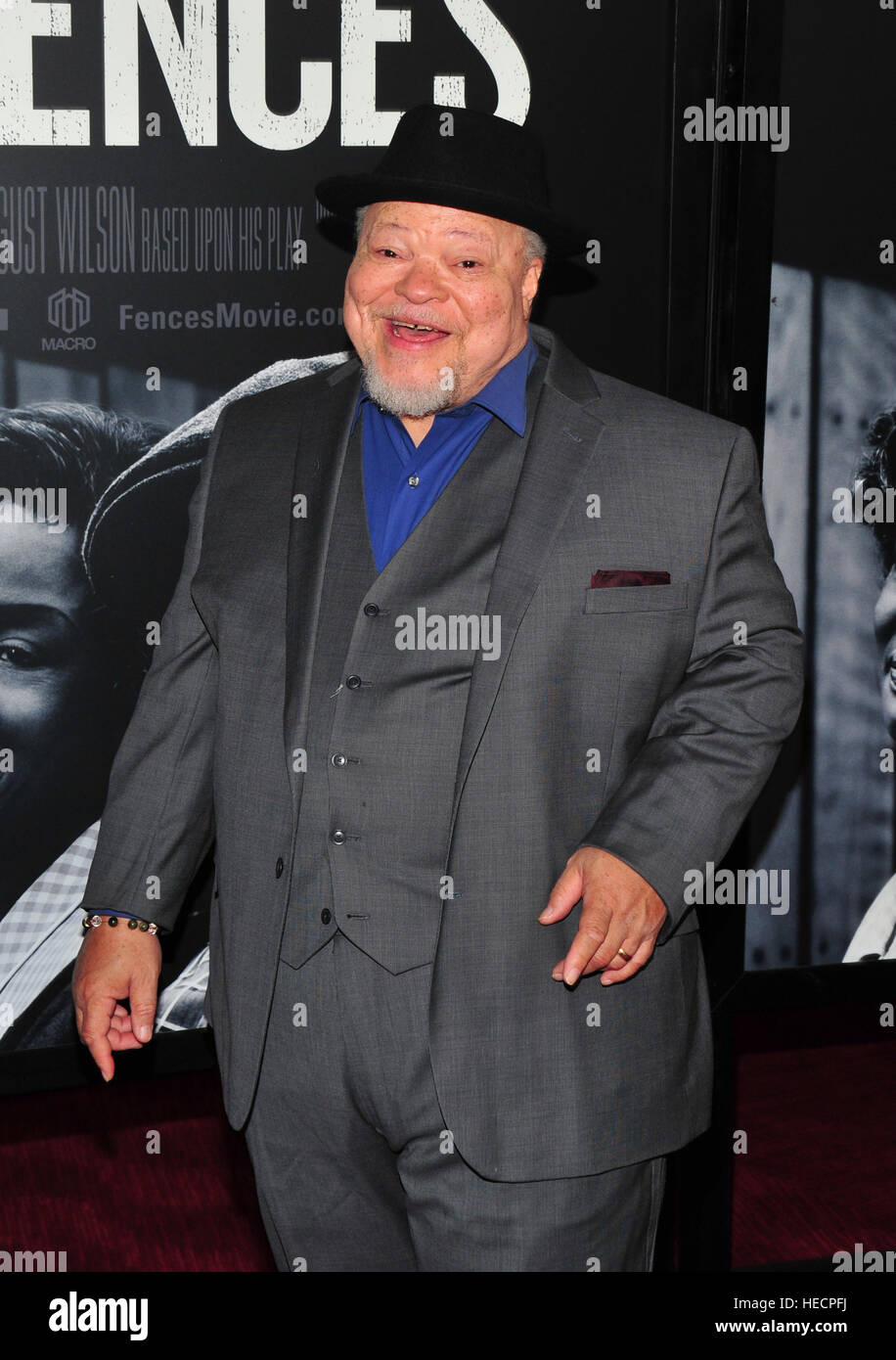 New York, USA. 19th Dec, 2016. Stephen Mckinley Henderson attends the ...