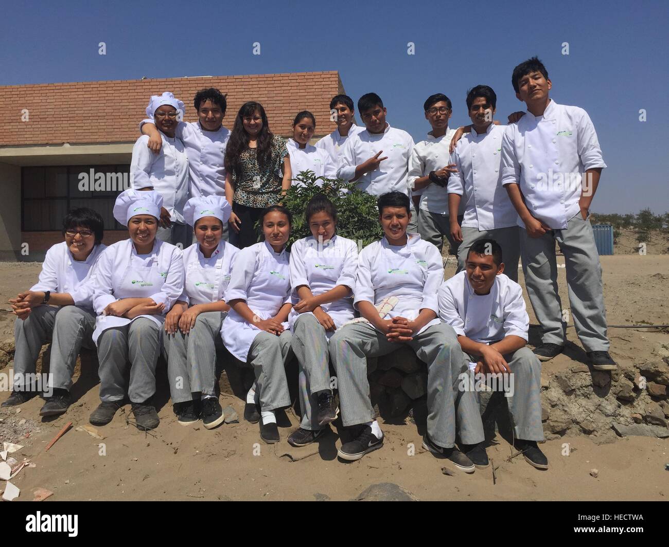 Lima, Peru. 21st Nov, 2016. The students of the current year pose in ...