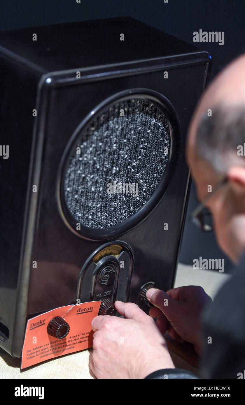 Halle, Germany. 20th Dec, 2016. A radio produced during the Nazi era on ...