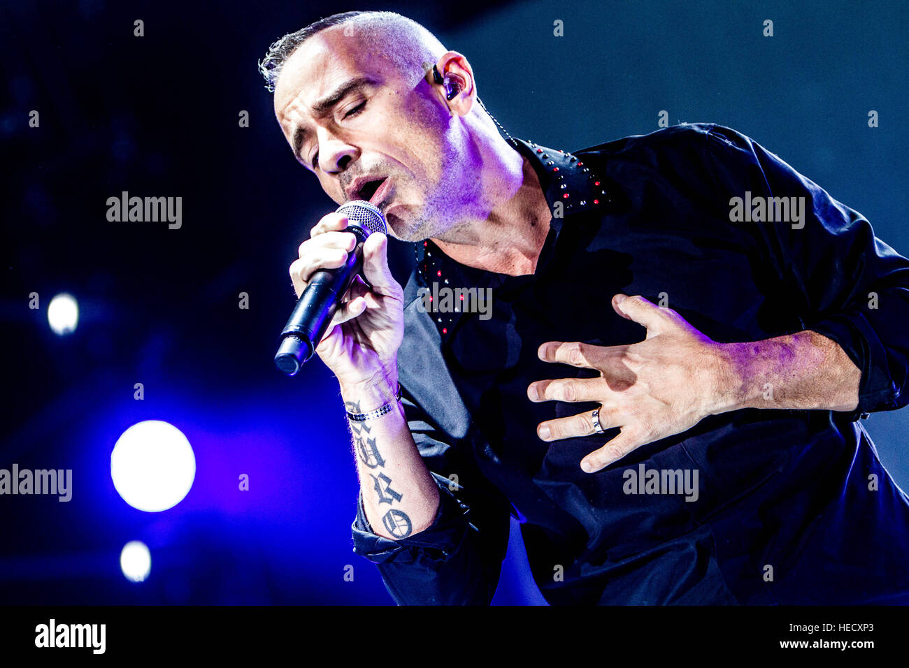 Milan, Italy. 20th December, 2016. Italian pop singer Eros Ramazzotti ...
