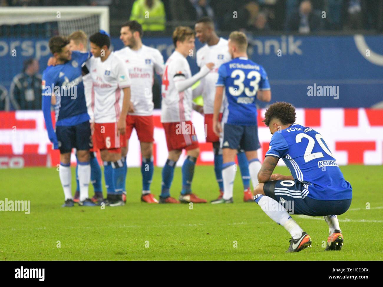 Hamburg, Germany. 20th Dec, 2016. Schalke's Thilo Kehrer crouches on ...