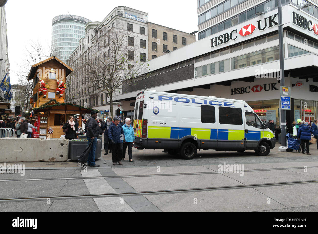 Security at Christmas Market / City Centre, Birmingham UK 2016 Stock Photo - Alamy