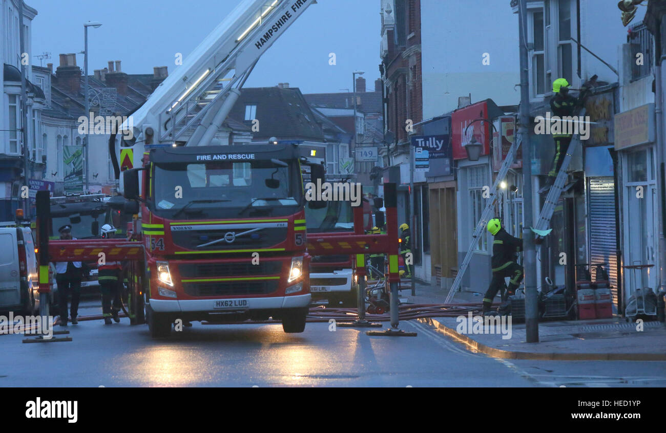 Southsea, Hampshire, UK. 21 December 2016. Fifty Firefighters have been ...