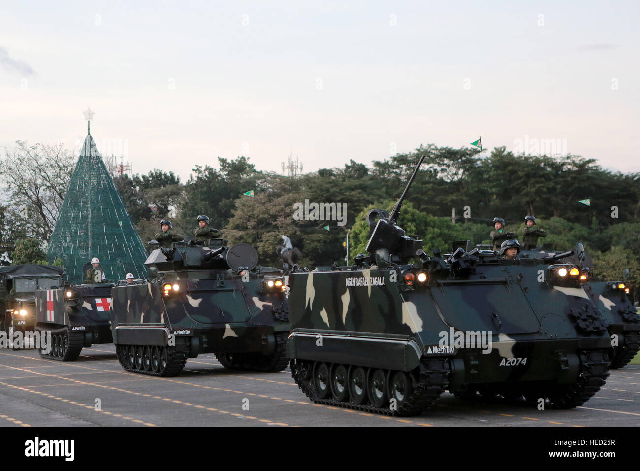 Quezon City, Philippines. 21st Dec, 2016. Armored patrol vehicles ...