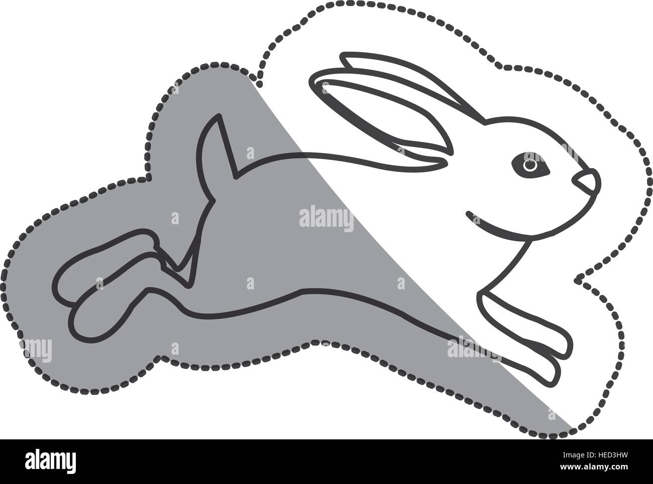 Rabbit cartoon icon. Animal cute life nature theme. Isolated design ...