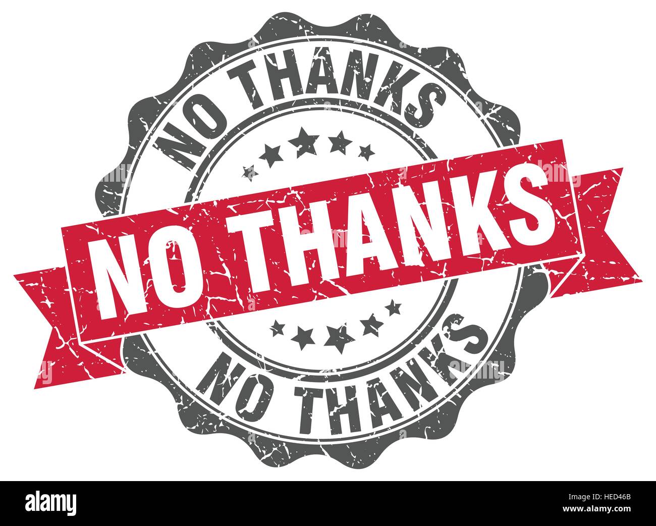no thanks stamp. sign. seal Stock Vector Image & Art - Alamy