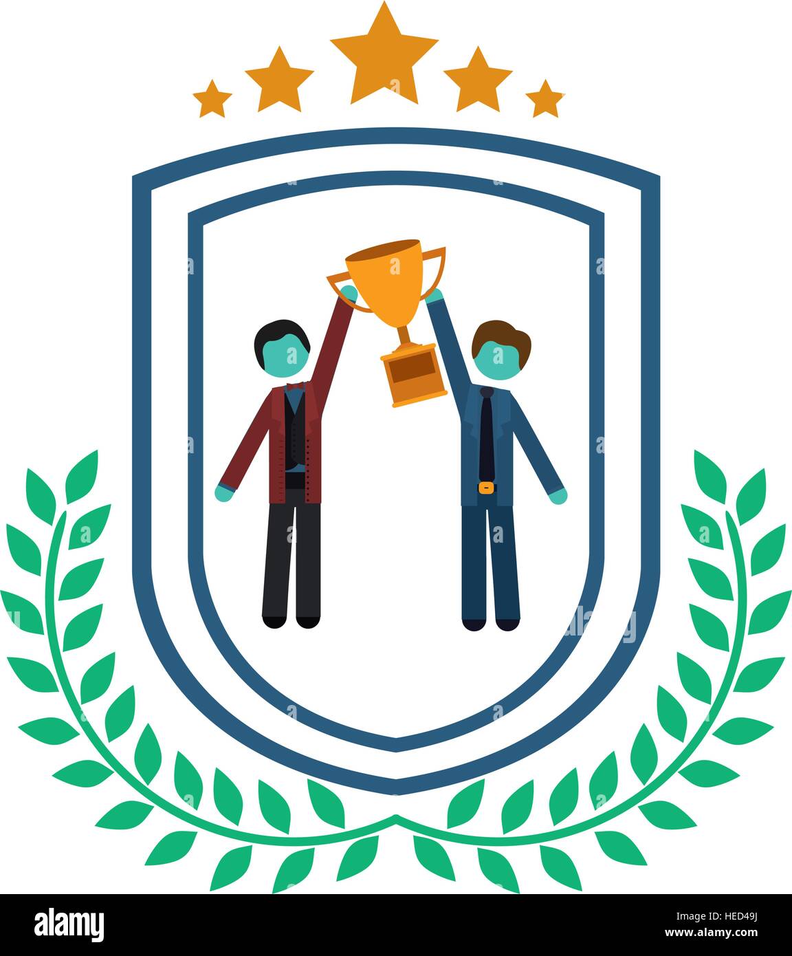 Winner inside label icon. Competition success sport and challenge theme ...