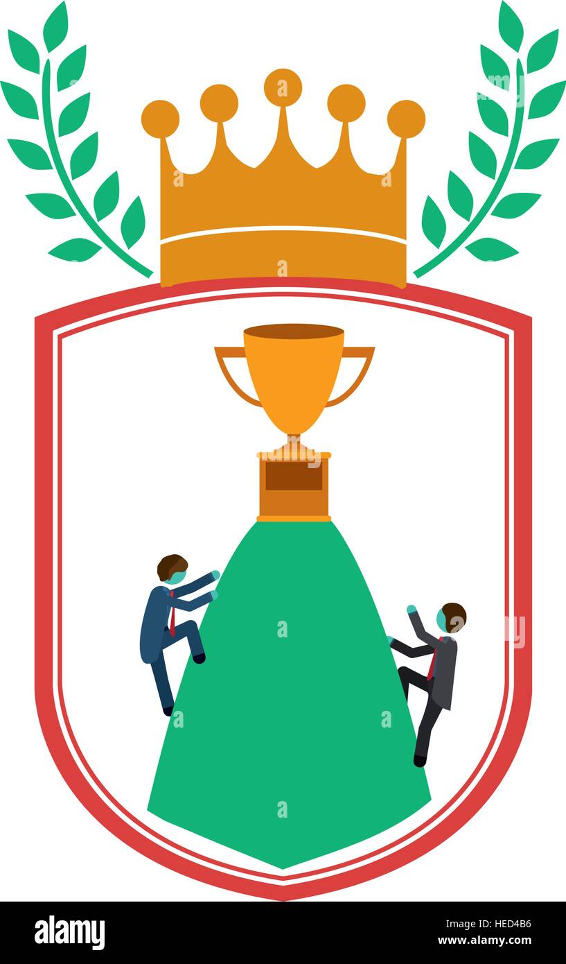 Winner inside label icon. Competition success sport and challenge theme ...