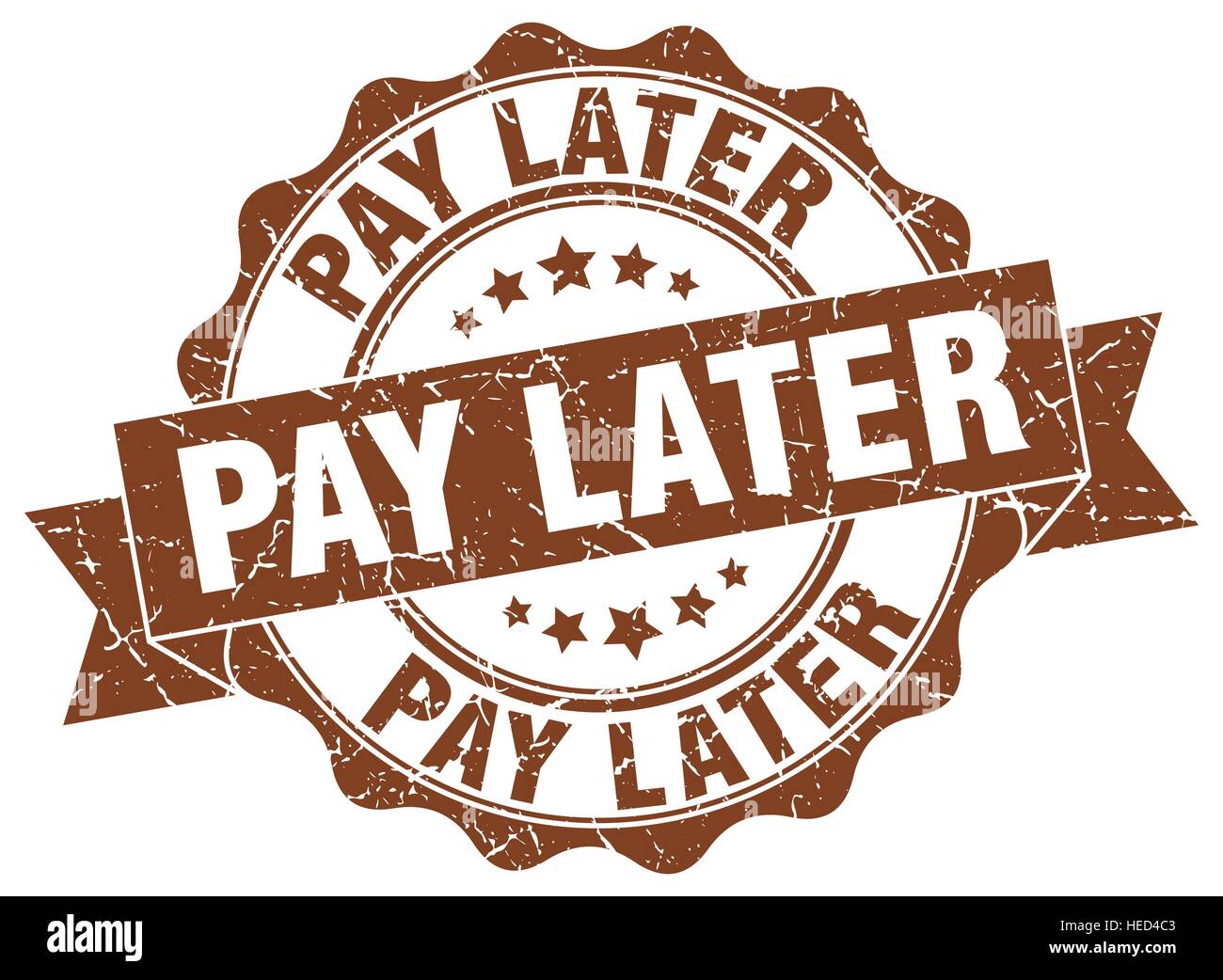 pay later stamp. sign. seal Stock Vector Image & Art - Alamy