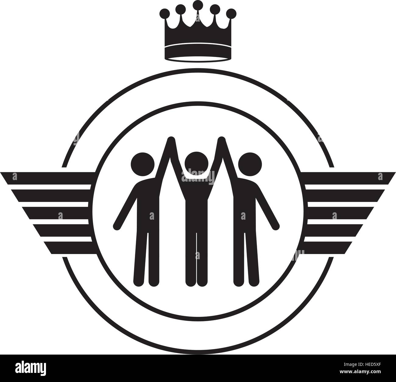 Winner inside label icon. Competition success sport and challenge theme ...