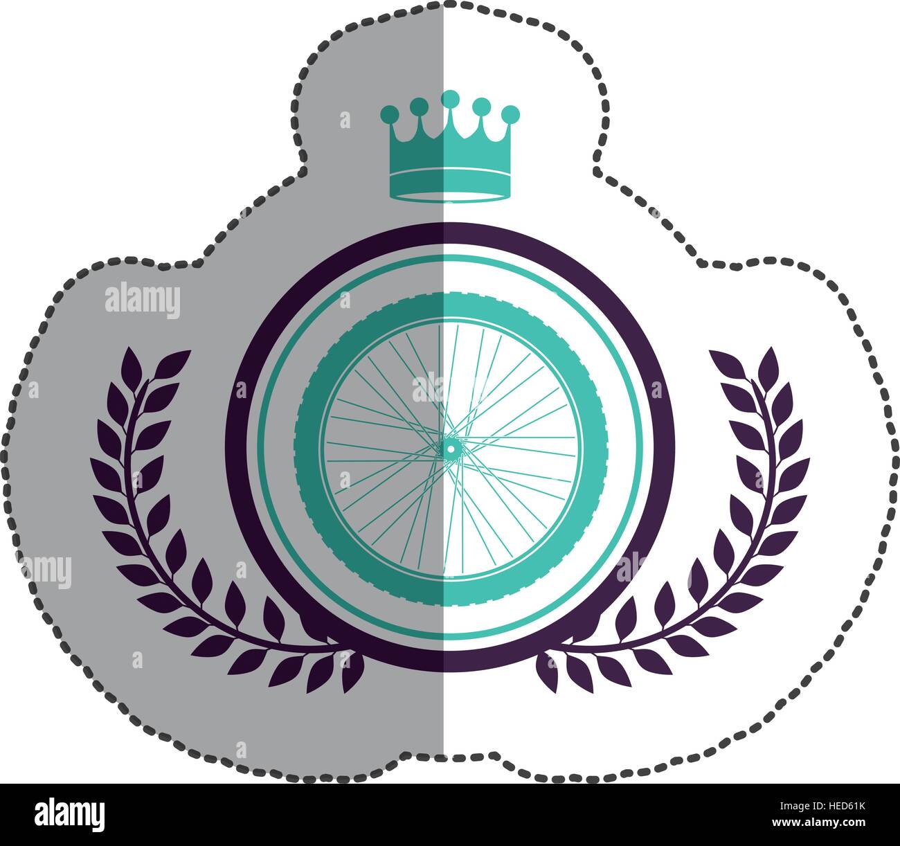 Bike wheel icon. Vehicle bicycle cycle and healthy lifestyle theme ...
