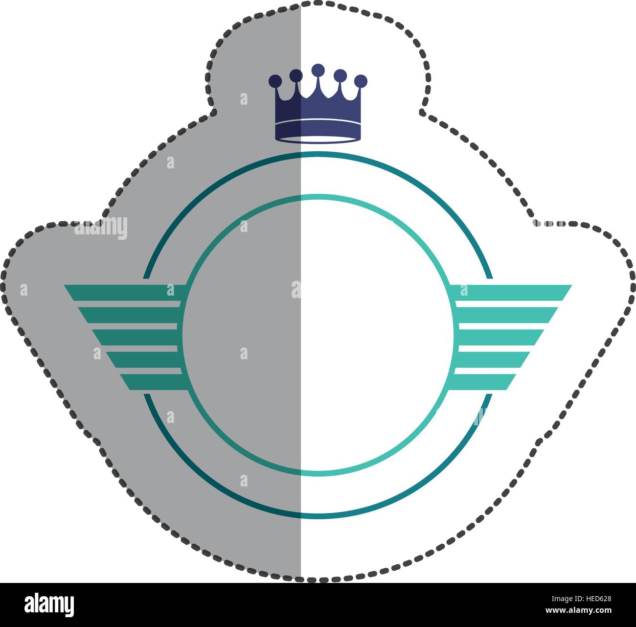 label and crown icon. Banner product decoration and emblem theme ...