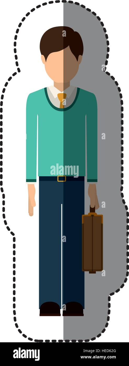 Man with suitcase icon. Male avatar person people and human theme ...