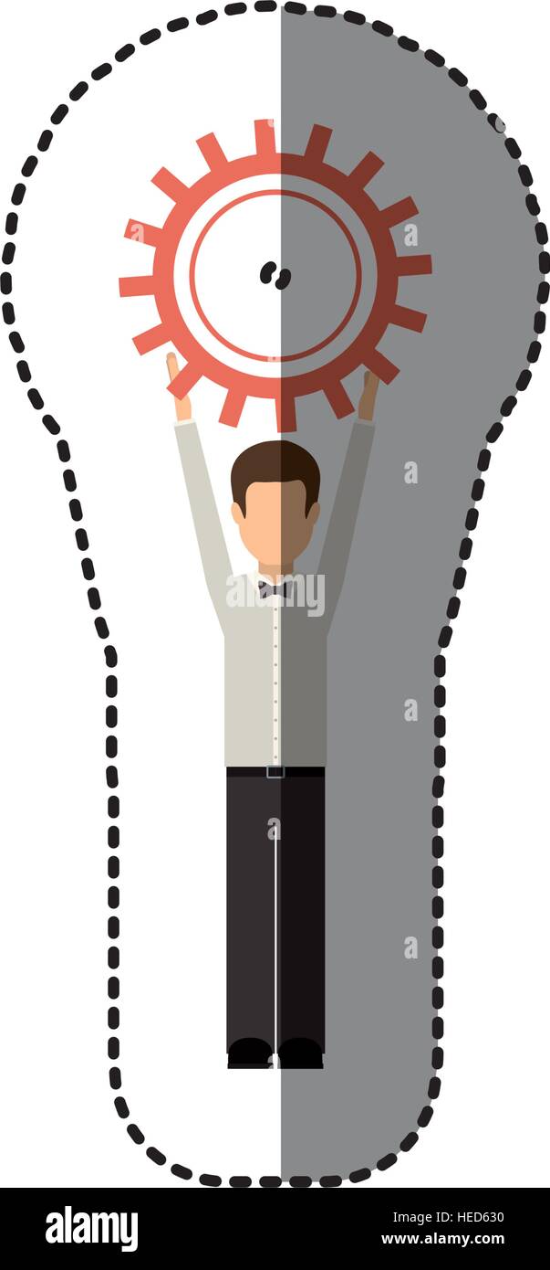 Gear and businessman icon. Teamwork people corporate and workforce ...