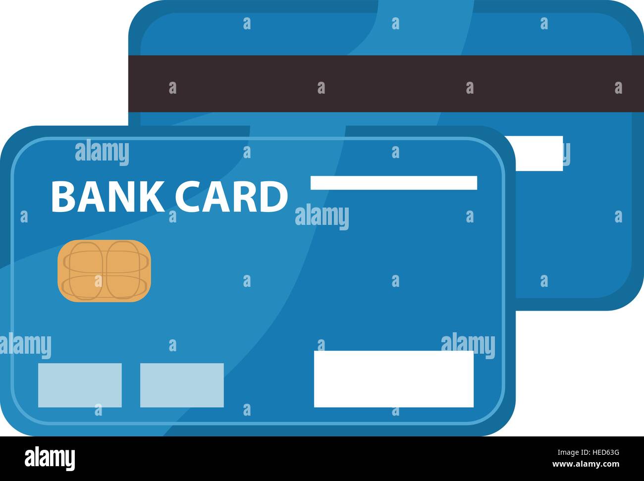 Credit card icon, flat design. Bank card isolated on white background ...