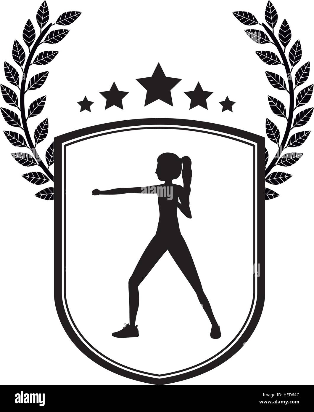 Girl doing excercise icon. Healthy lifestyle fitness gym and ...