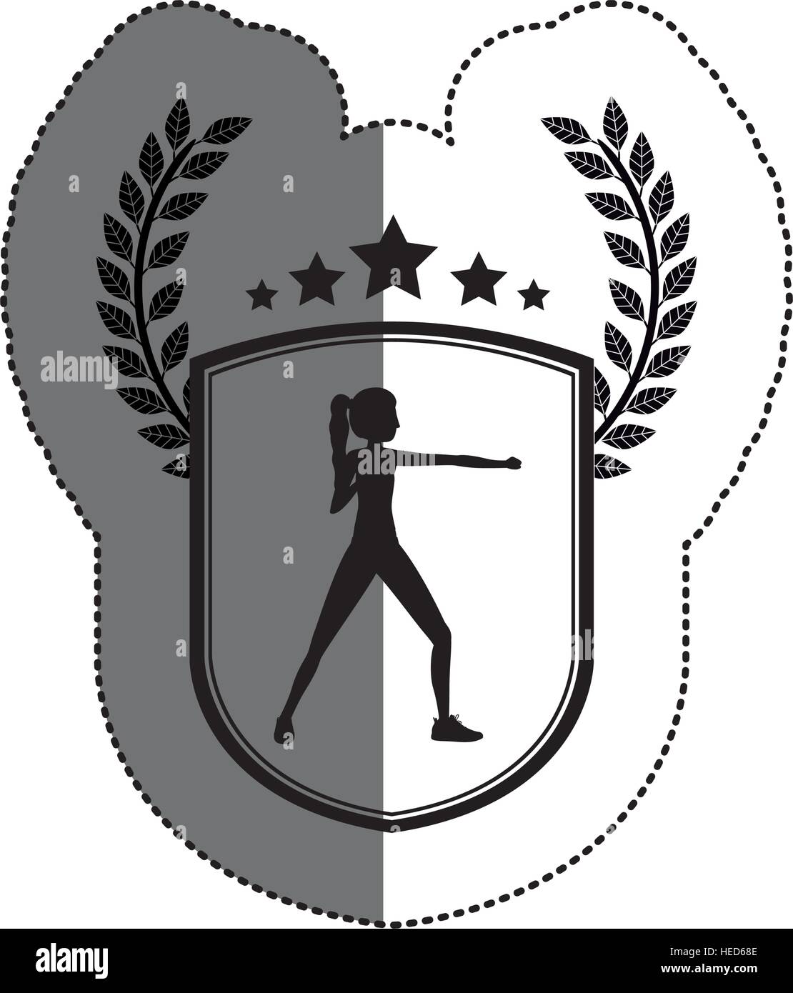 Girl doing excercise icon. Healthy lifestyle fitness gym and ...