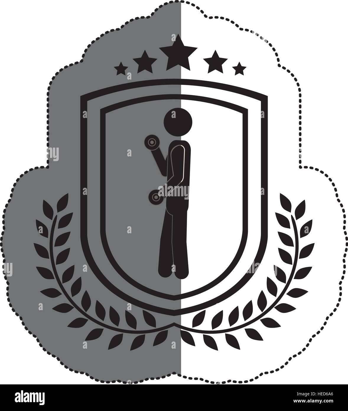 Man doing excercise icon. Healthy lifestyle fitness gym and ...