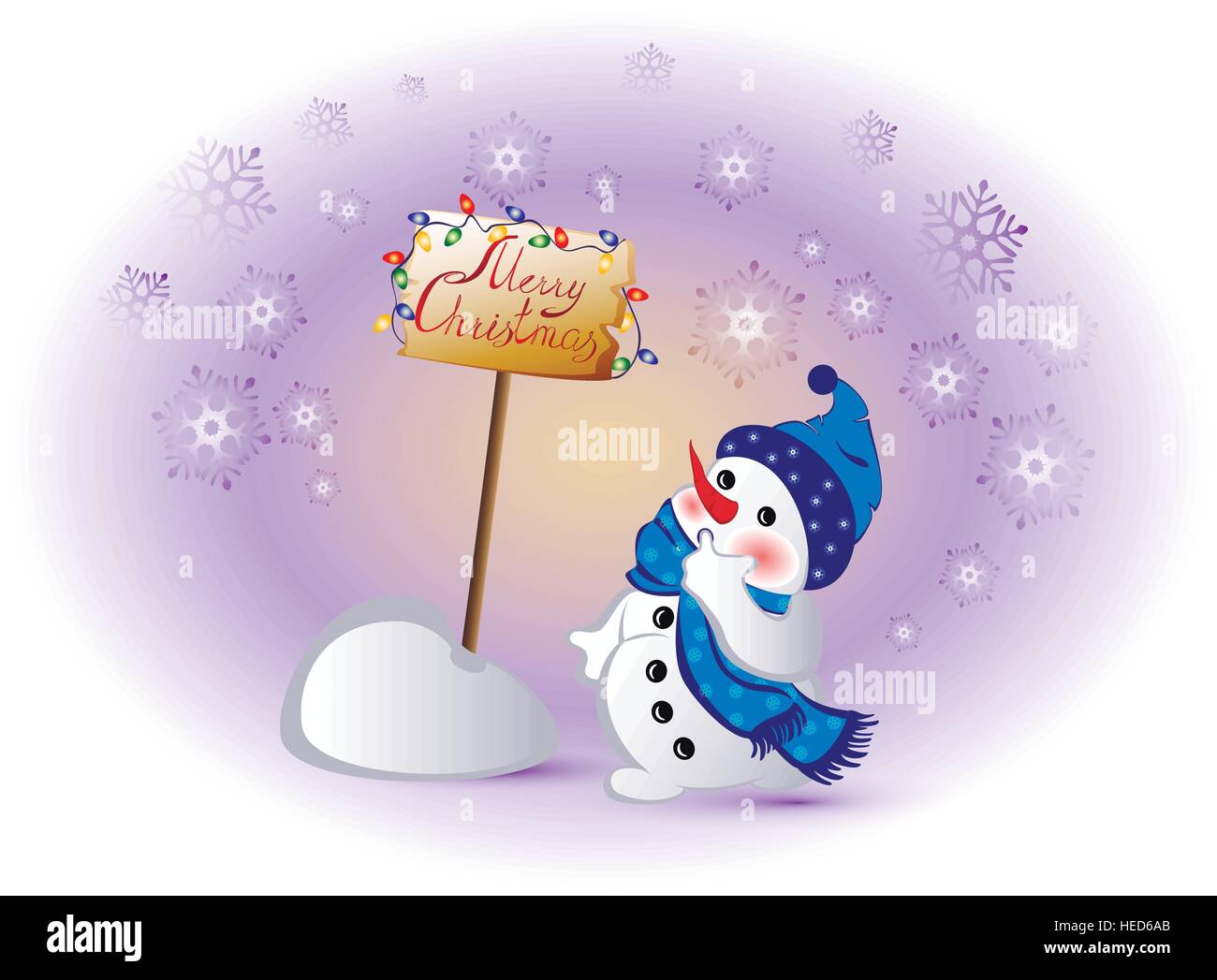 Cartoon christmas snowman Cut Out Stock Images & Pictures - Alamy
