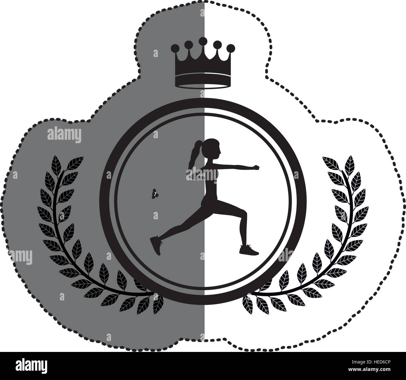 Girl doing excercise icon. Healthy lifestyle fitness gym and ...