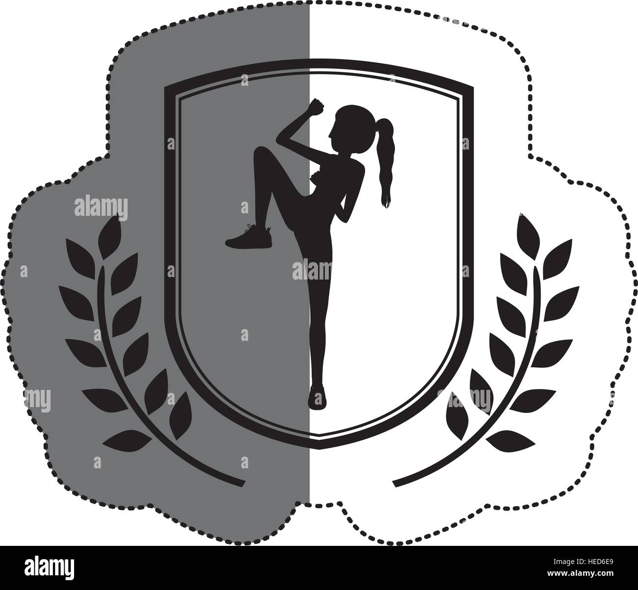 Girl doing excercise icon. Healthy lifestyle fitness gym and ...