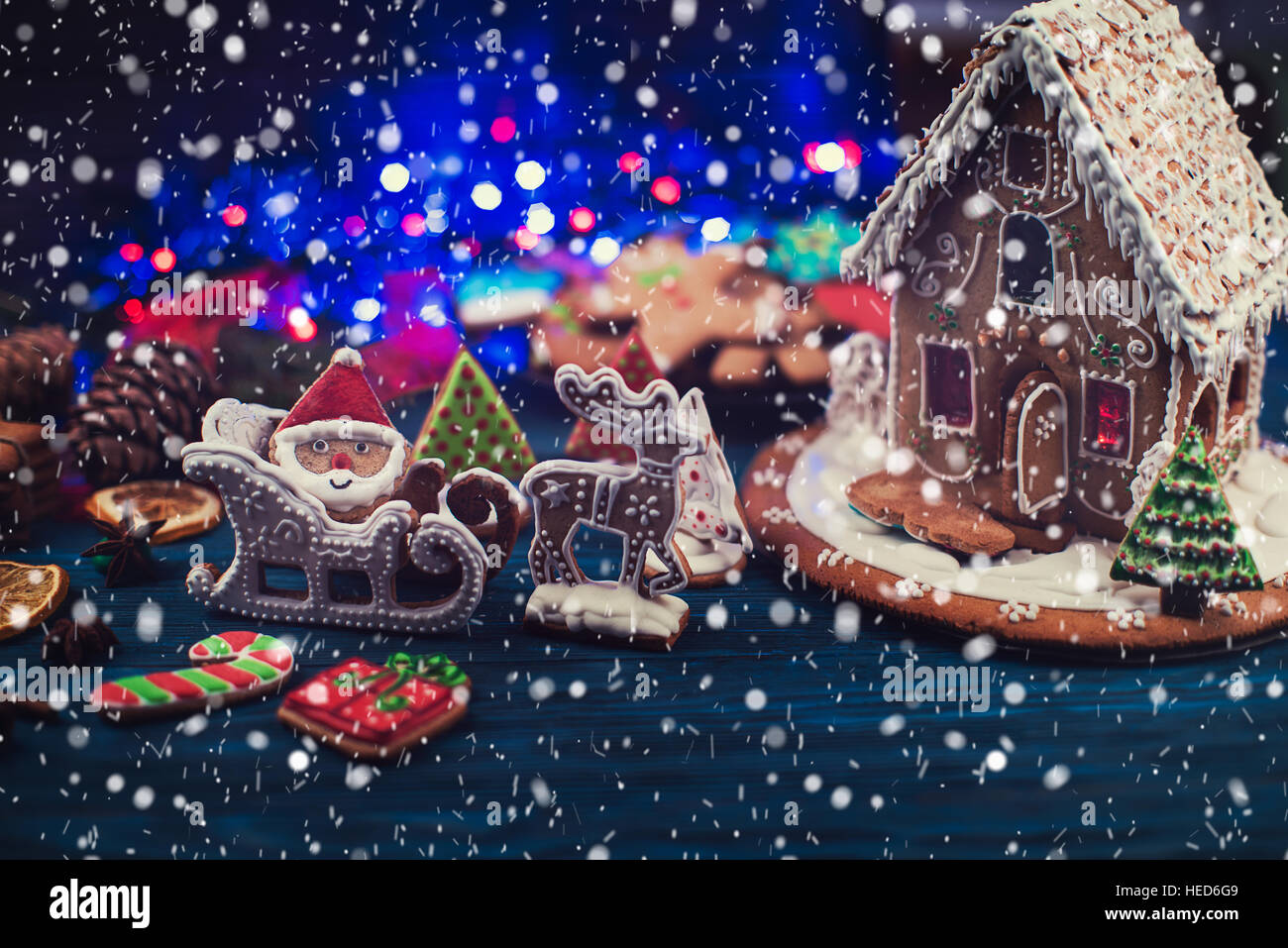 Different ginger cookies Stock Photo - Alamy