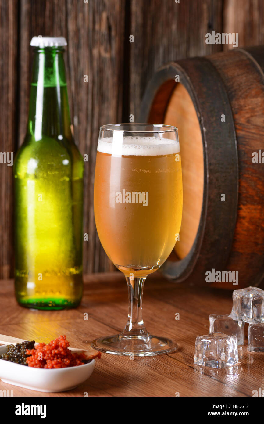 bottle and glass of cold beer Stock Photo - Alamy