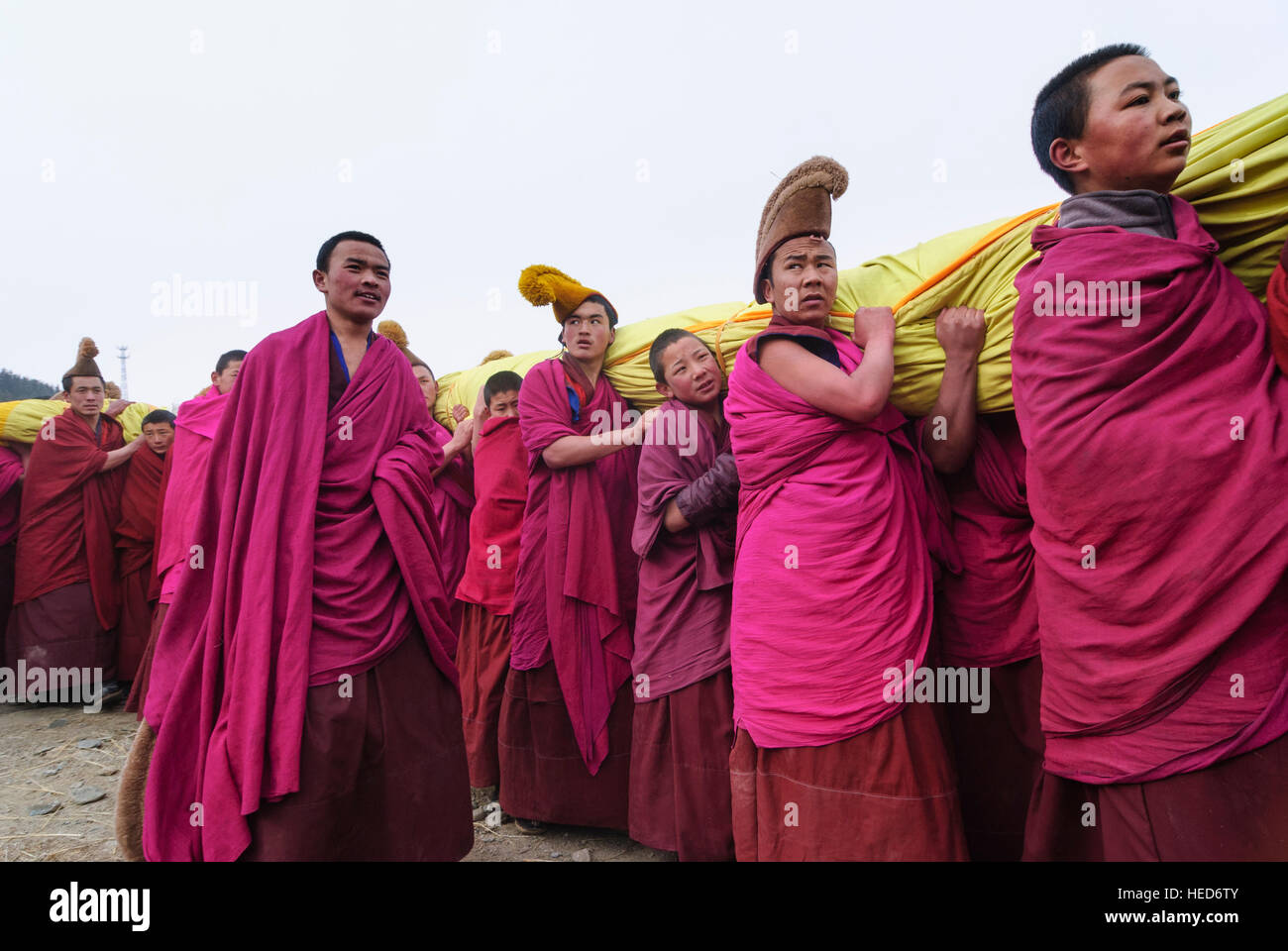 Tibetan Monastery Labrang At The Monlam Fes High Resolution Stock ...