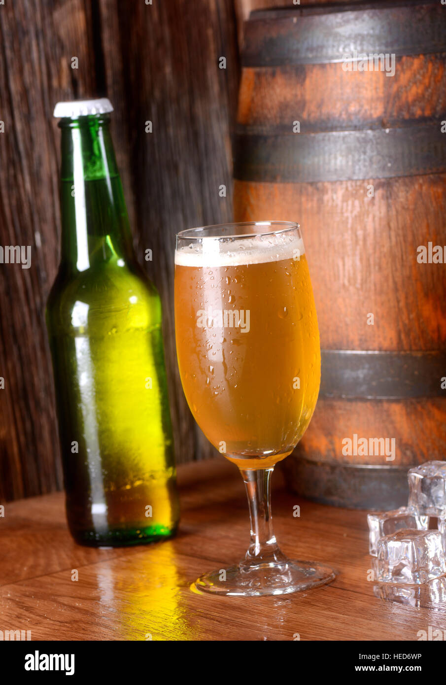 bottle and glass of cold beer Stock Photo - Alamy