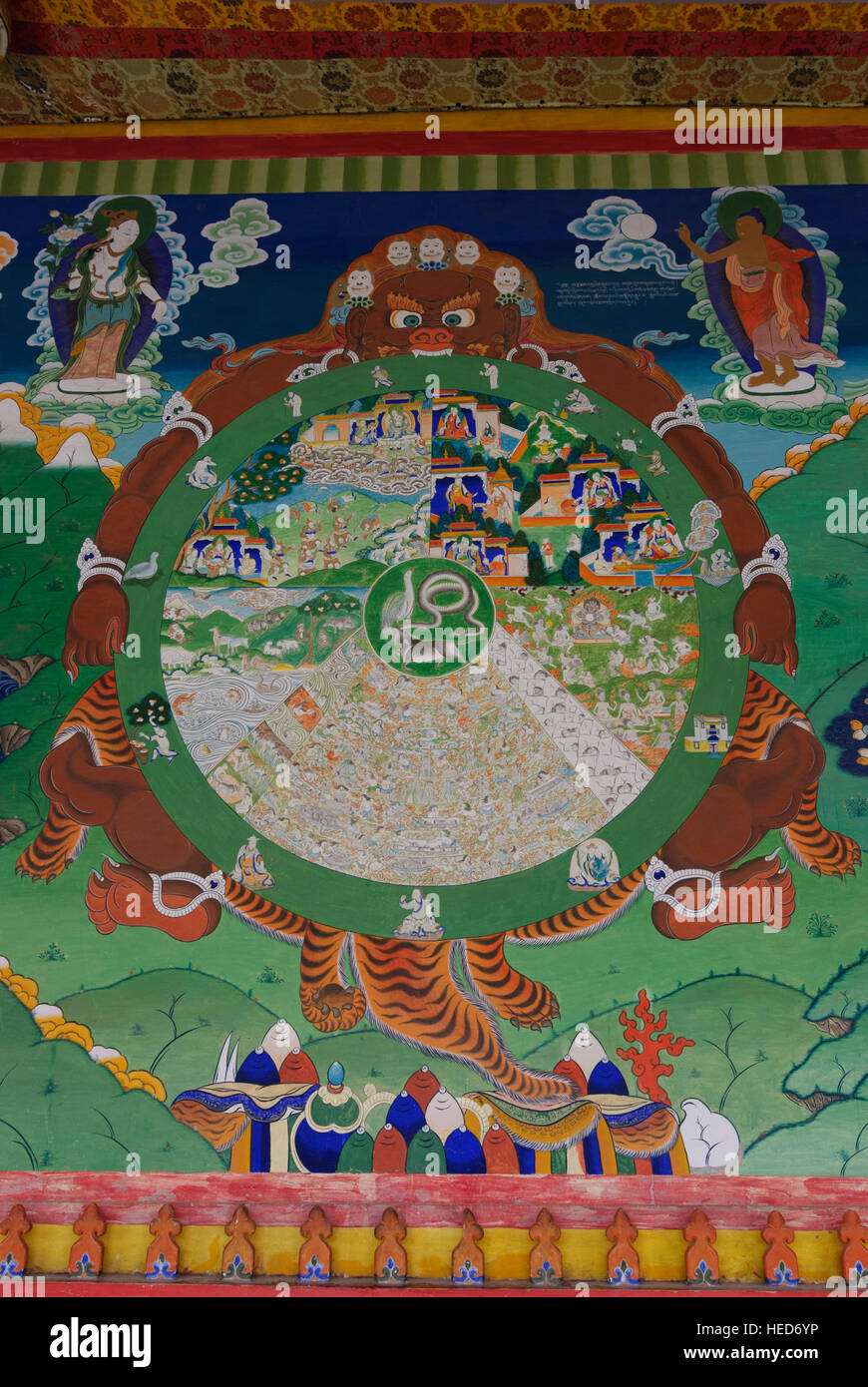 Xiahe: Tibetan Monastery Labrang at the Monlam Festival; Live wheel at ...