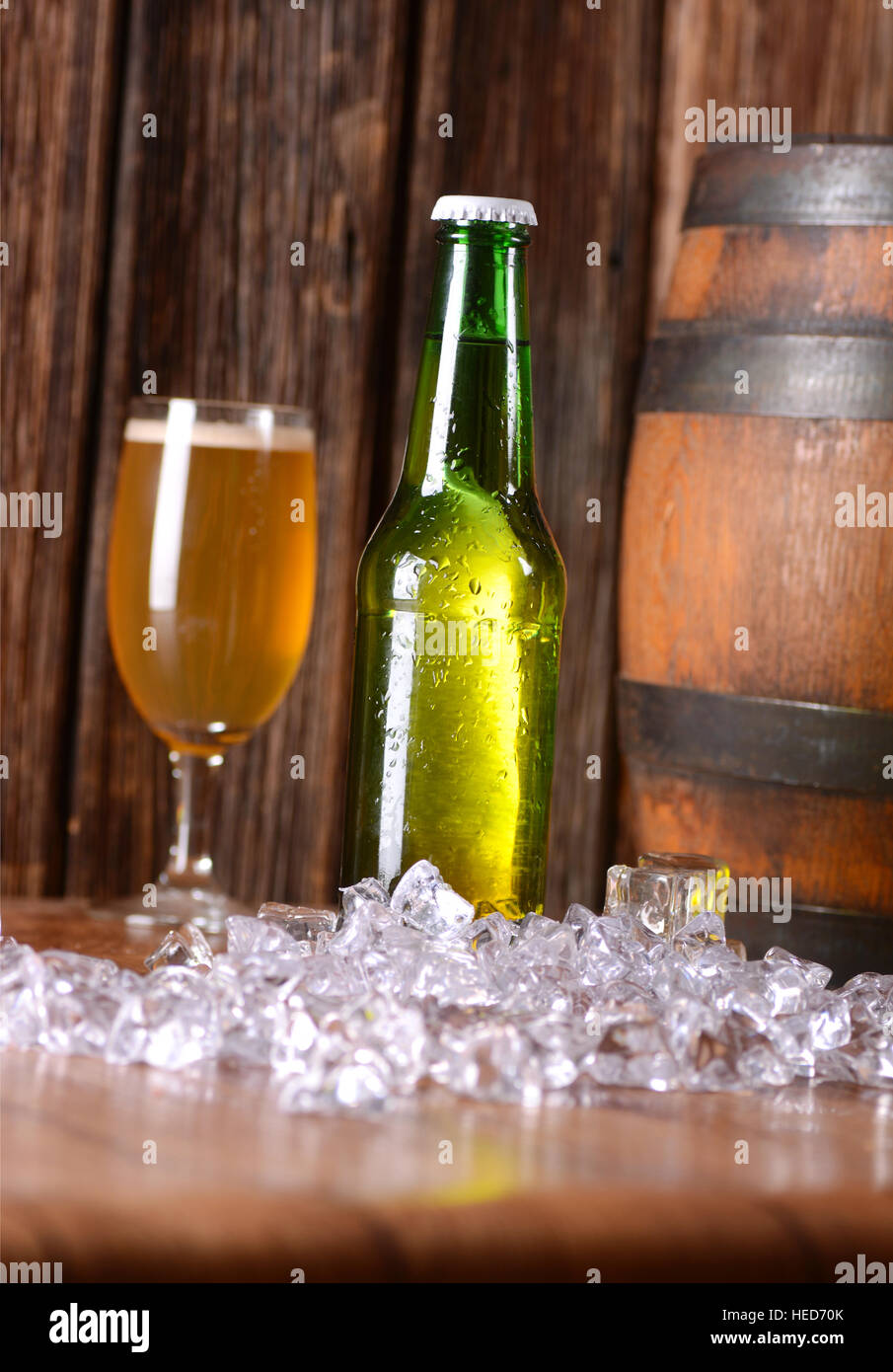 bottle and glass of cold beer Stock Photo - Alamy
