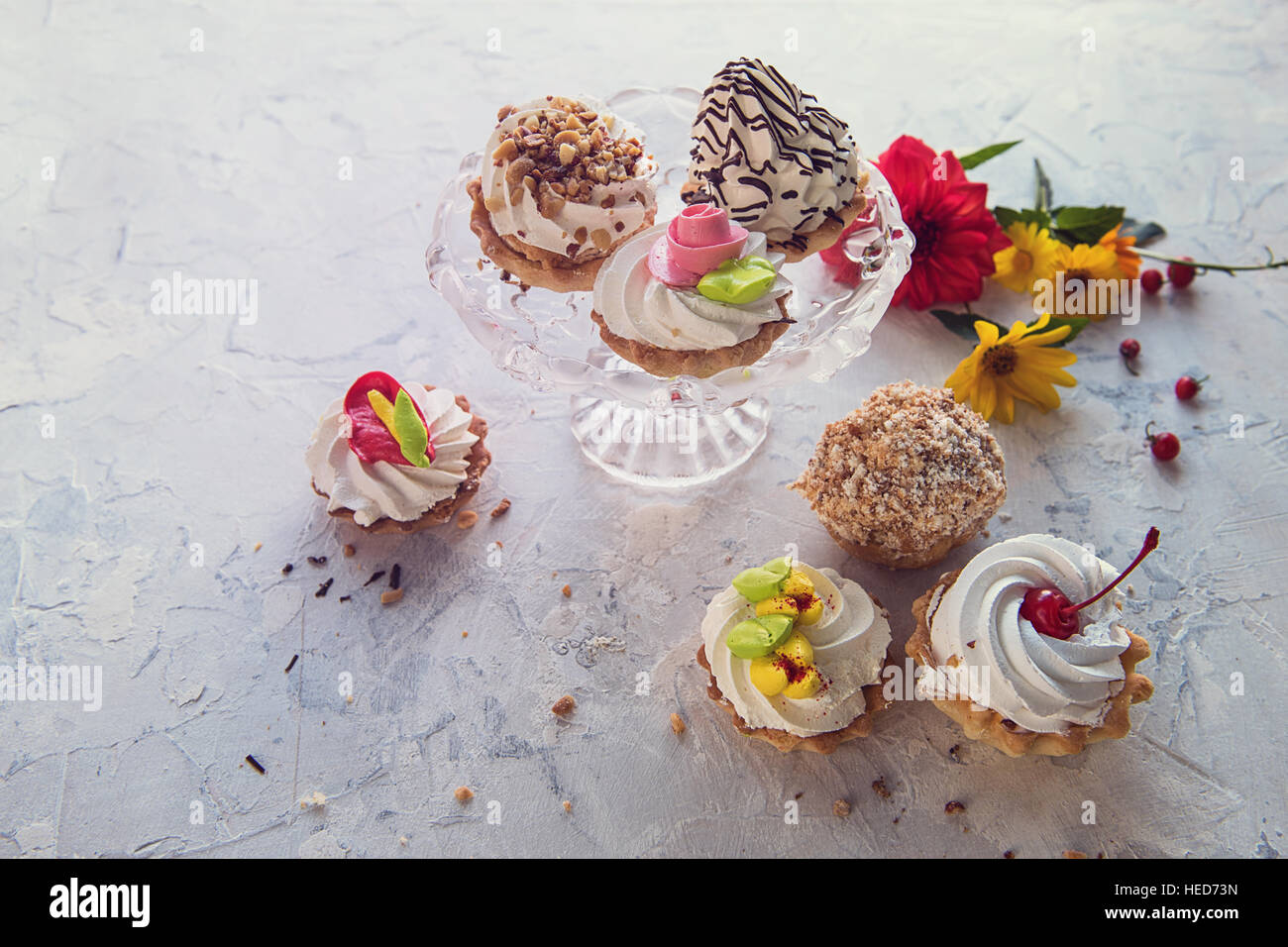 Different cakes composition Stock Photo - Alamy