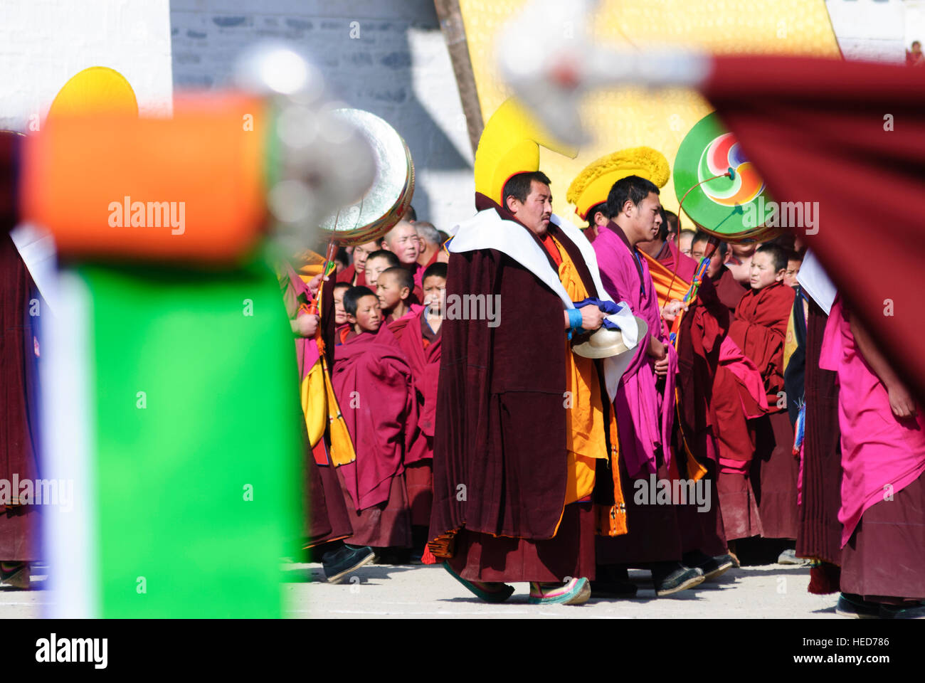 Xiahe: Tibetan Monastery Labrang at the Monlam Festival; Cham dance ...