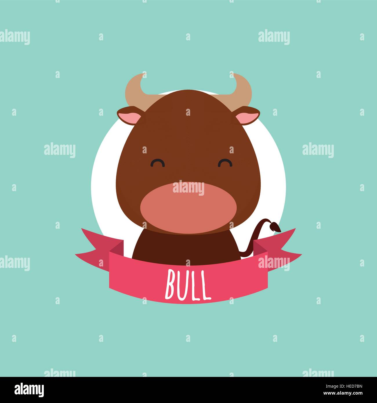 Cute Cartoon bull Stock Vector Image & Art - Alamy