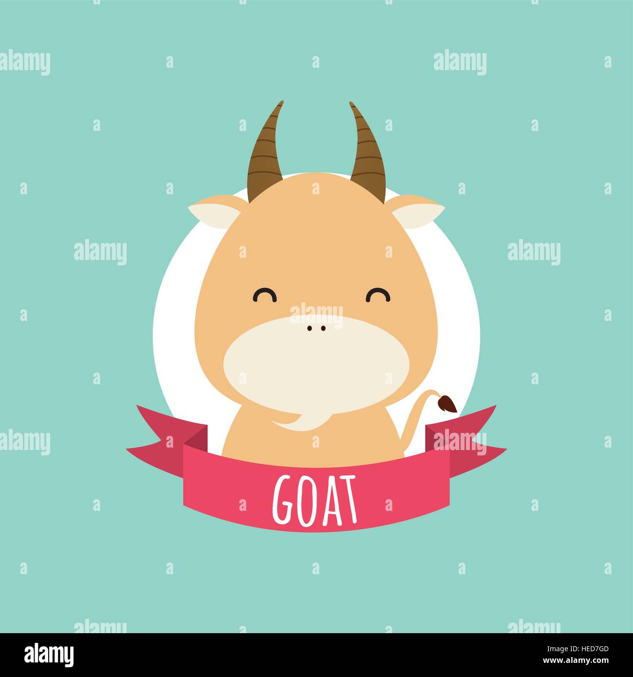 Cute Cartoon goat Stock Vector Image & Art - Alamy
