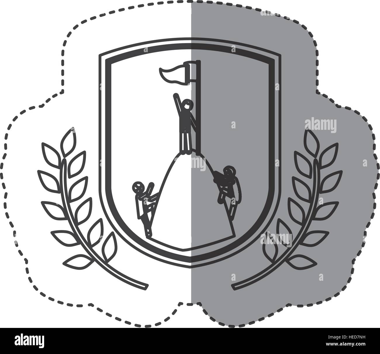 Winner inside label icon. Competition success sport and challenge theme ...