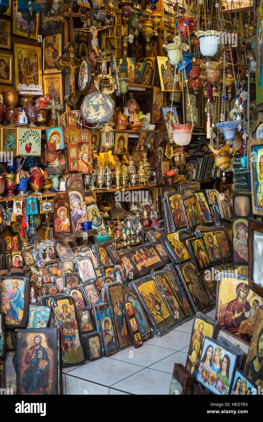ATHENS - GREECE - SEPTEMBER 21,2016:Orthodox Church Store in Athens on ...