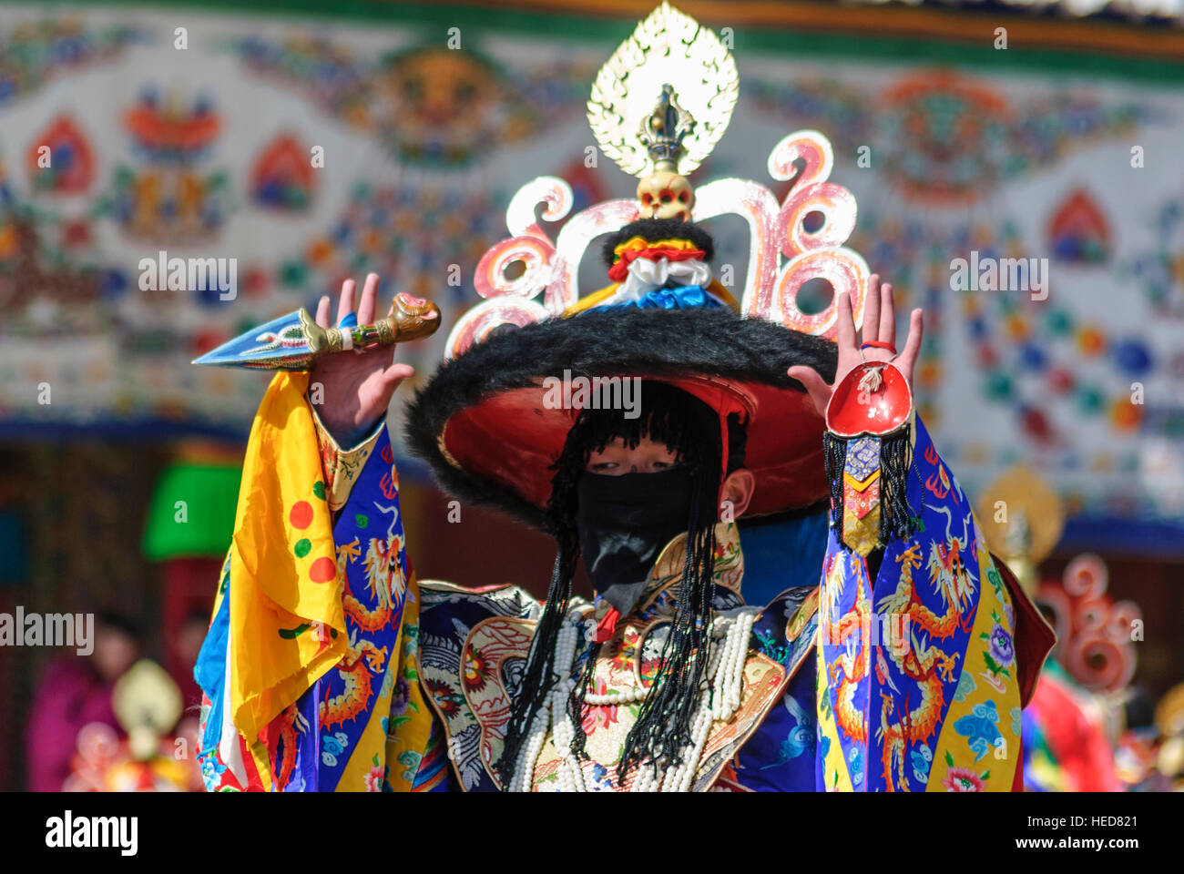 Xiahe: Tibetan Monastery Labrang at the Monlam Festival; Cham dance ...