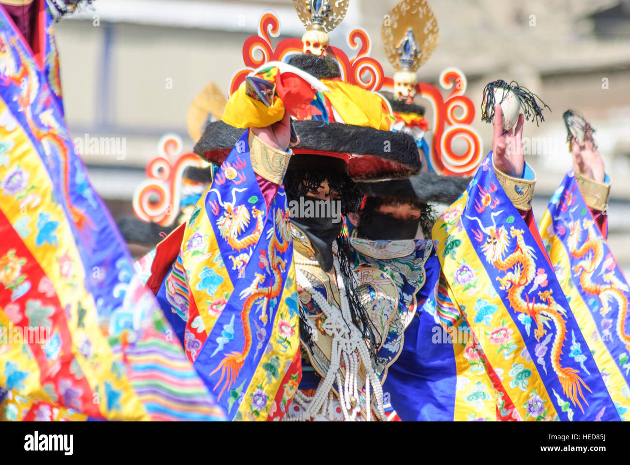 Xiahe: Tibetan Monastery Labrang at the Monlam Festival; Cham dance ...