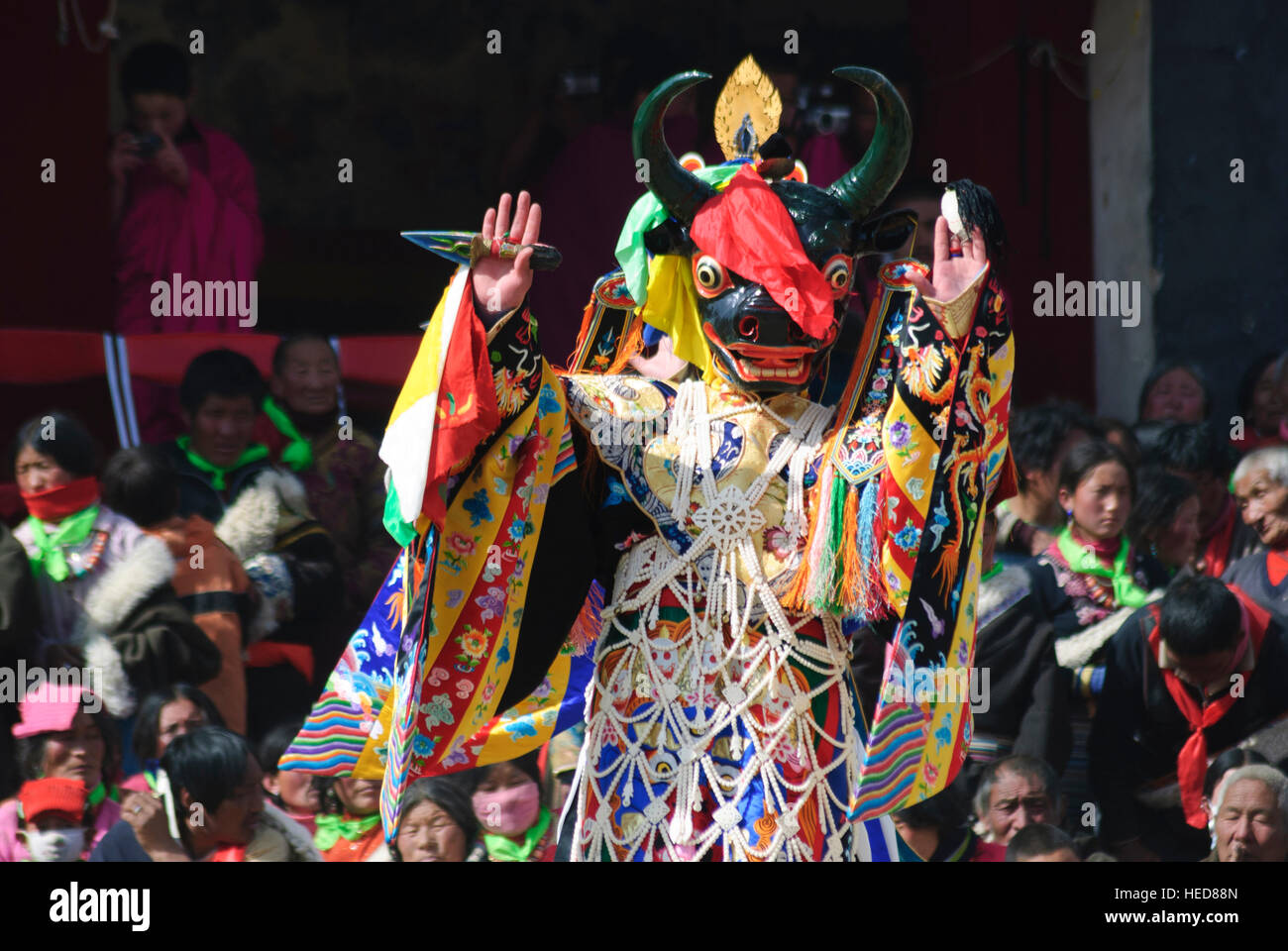 Xiahe: Tibetan Monastery Labrang at the Monlam Festival; Cham dance ...