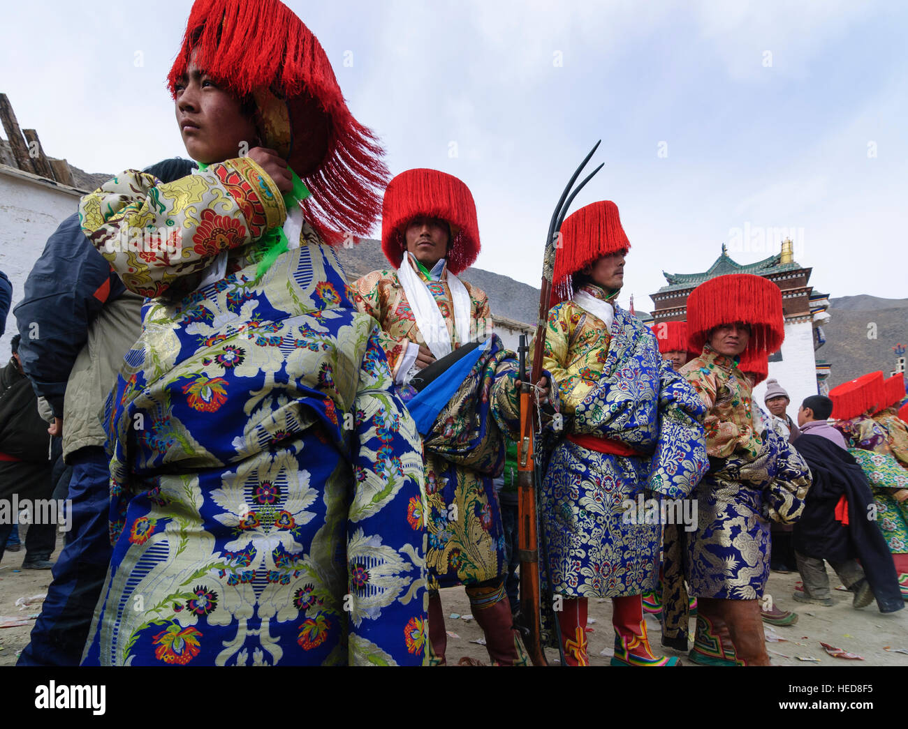 Xiahe: Tibetan Monastery Labrang at the Monlam Festival; Cham dance ...