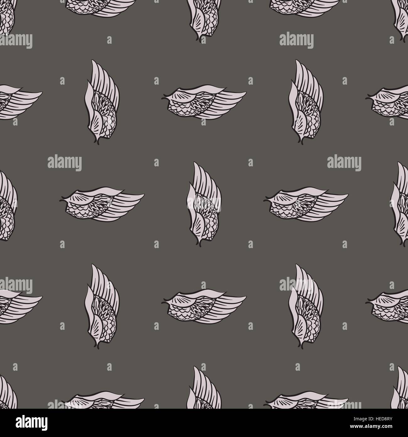 Feather Wings Seamless Pattern Stock Vector Image & Art - Alamy