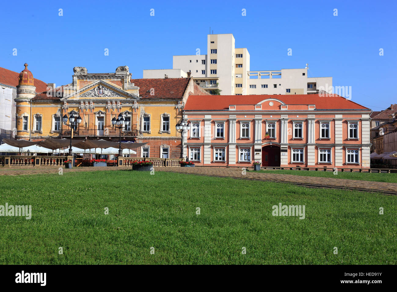 Rumänien, Banat, Timisoara, Temeschwar, Altstadt, Häuser am Piata ...