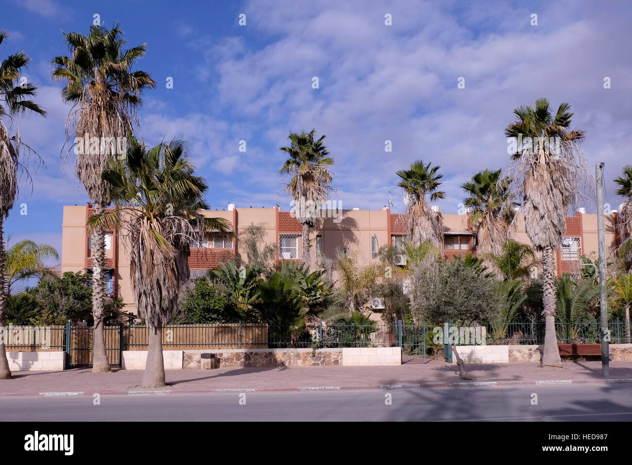 Residential building in the town of Yeruham in the Negev desert ...
