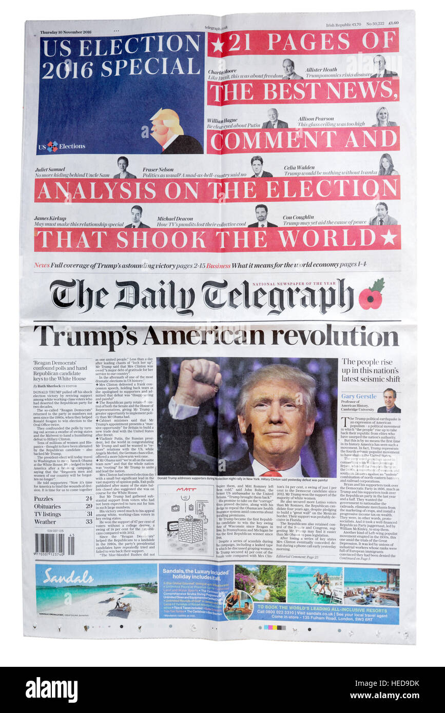 The daily telegraph front page hi-res stock photography and images - Alamy