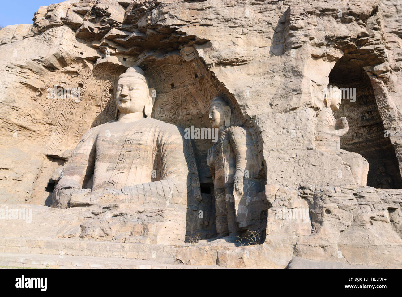 Datong: Yungang Caves; Cave 20; 14m high sitting Sakyamuni Buddha ...