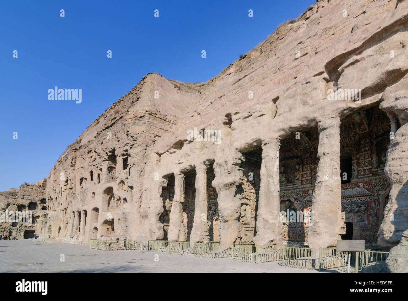 Datong: Yungang Caves; Central part (caves 9 to 13), Shanxi, China ...
