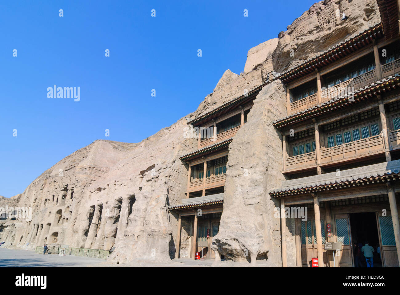 Datong: Yungang Caves; Central part (caves 7 to 10), Shanxi, China ...